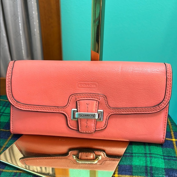 Coach | Bags | Coach Leather Wallet With Silver Hardware | Poshmark